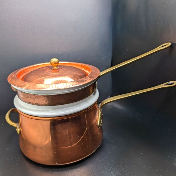 Vintage Cookware | Kitchen | Vintage Copper Brass Double Broiler | Poshmark